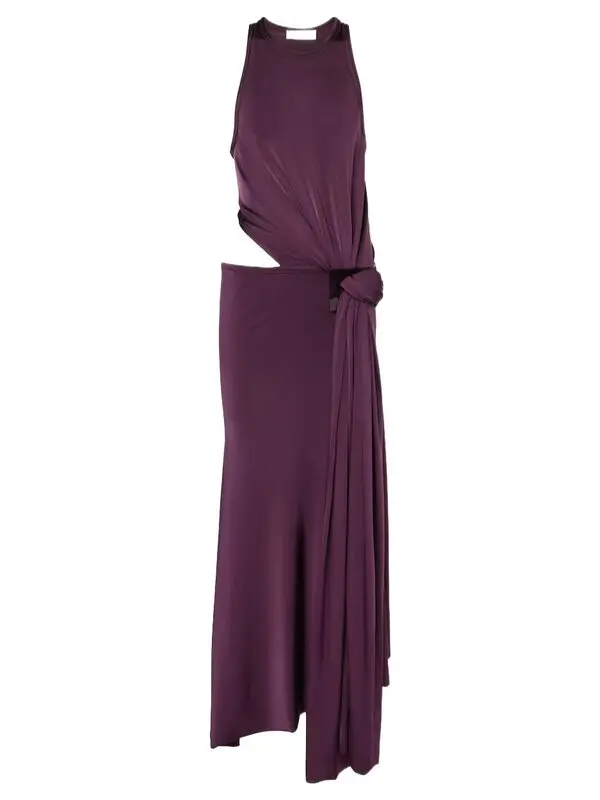 Victoria Beckham Cutout Draped Jersey Midi Dress - Color: