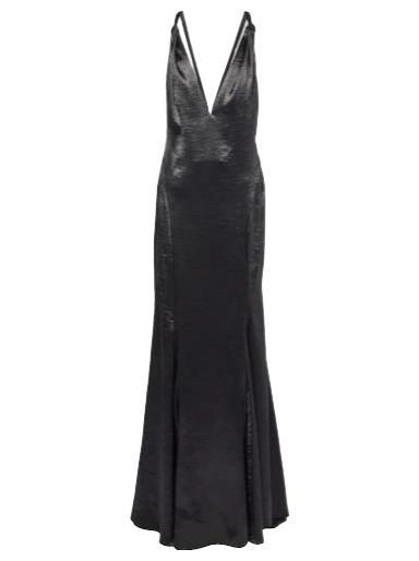 SAFIYAA LONDON Asli Satin Gown - Black