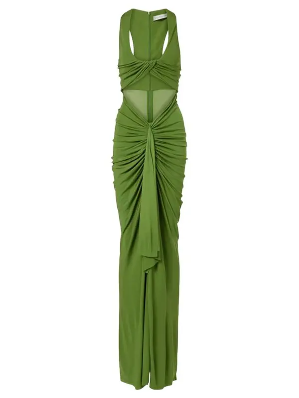Christopher Esber Vivenda Draped Maxi Dress - Green