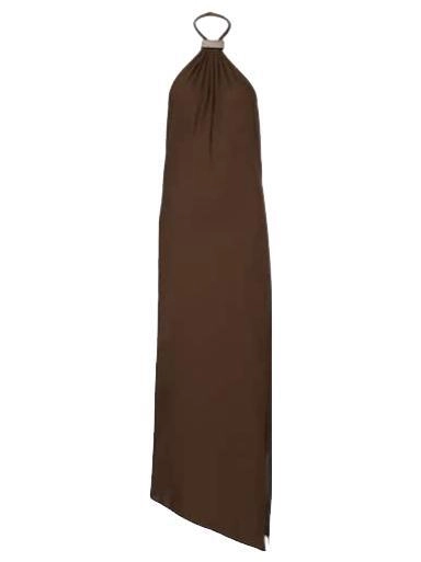 Attico Halterneck Open-back Midi Dress - Green