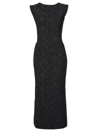 Maticevski Lamé Cocktail Dress With Open Back And Slit Detail - Black