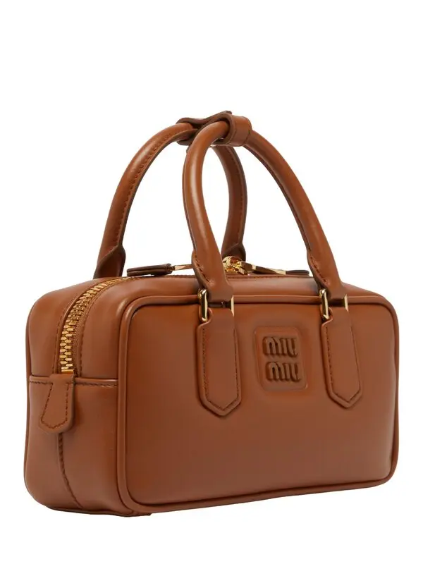 Miu Miu Zipper Shoulder Bag - Brown