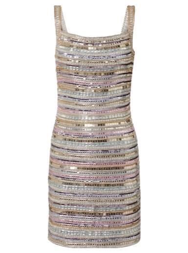 Jenny Packham Nancy Embellished Mini Dress - Nude