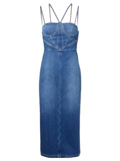 NENSI DOJAKA Denim Corset Dress - Blue