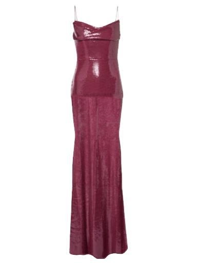 Alex Perry Sequined Corset Gown - Red
