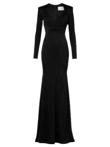 Alex Perry Satin Crepe Gown - Black