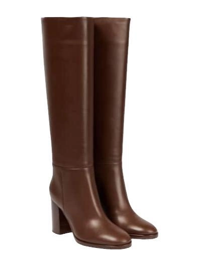 GIANVITO ROSSI Knee-high Leather Boots - Brown