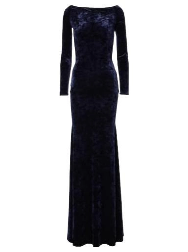 Alex Perry Velvet Gown - Black
