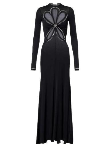 Rabanne Cutout Embellished Jersey Maxi Dress - Black