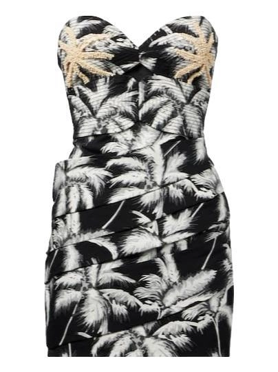 Johanna Ortiz Sombra Embroidered Mini Dress - Black
