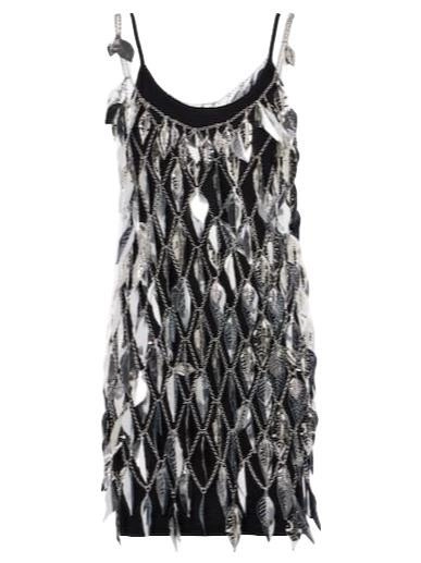 Rabanne Embellished Chain-detail Mini Dress - Black