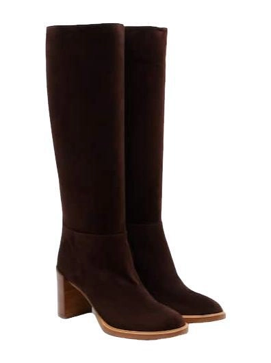 Gabriela Hearst Bocca Suede Knee-high Boots - Black