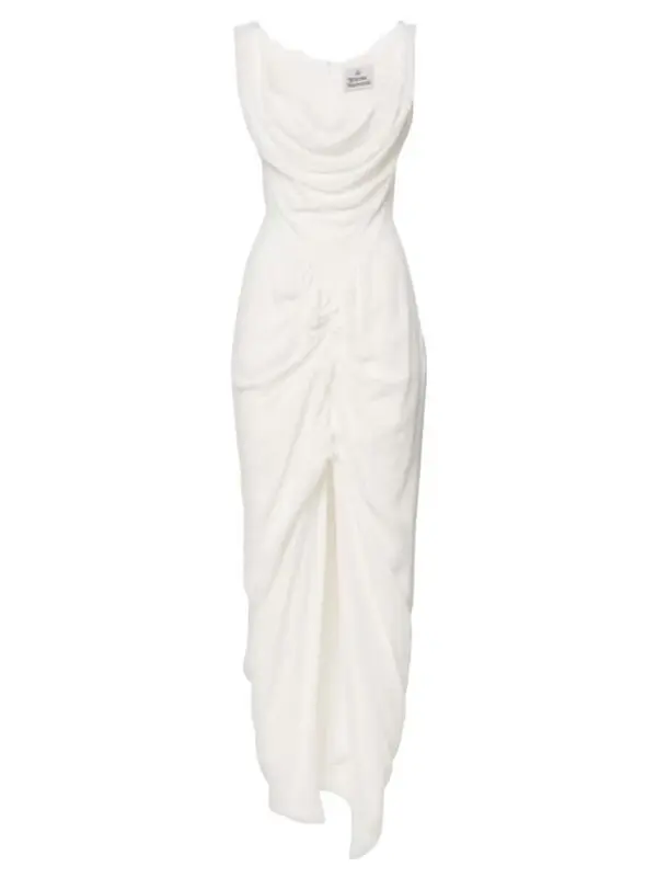 VIVIENNE WESTWOOD Panther Gathered Corset Dress - White