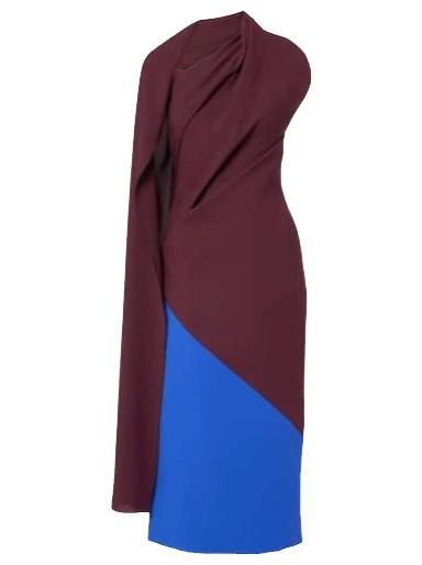 ROKSANDA Capella Asymmetrical Draped Midi Dress - Red
