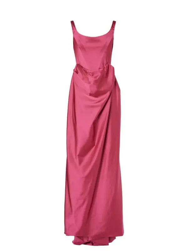 VIVIENNE WESTWOOD Crepe Satin Corset Gown - Fuchsia