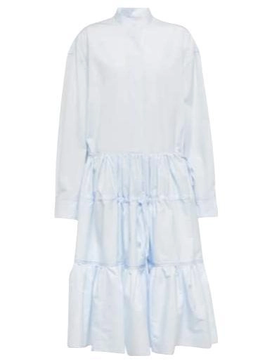 Marni Cotton Poplin Tiered Shirt Dress - White