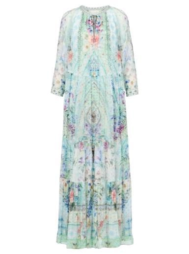 Camilla Crystal-embellished Silk Maxi Dress - Green