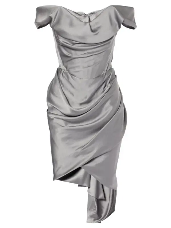 VIVIENNE WESTWOOD Cora Satin Corset Dress - Silver