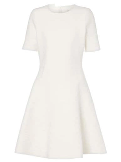 Oscar De La Renta Floral Jacquard Mini Dress - White