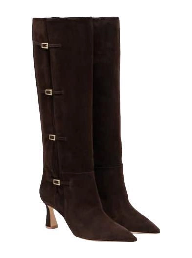 MALONE SOULIERS Nolan Suede Knee-high Boots - Black
