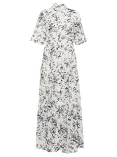 Erdem Kate Floral Cotton Maxi Shirt Dress - White