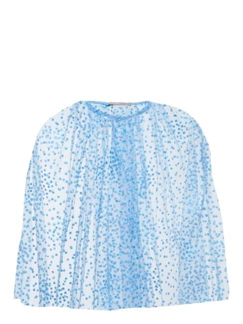 Monique Lhuillier Dotted Tulle Cape - Blue
