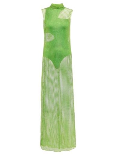 Stella McCartney Mesh Cut-out Maxi Dress - Green