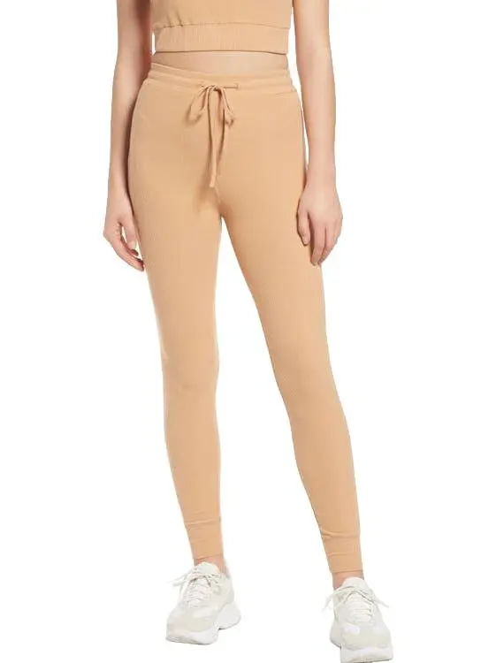 4TH & RECKLESS Eliza Ribbed Leggings - Nude Rib