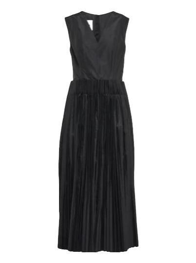 JIL SANDER Midi Dress With Accordion Pleats - Black