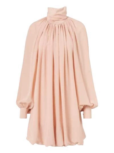 Stella McCartney Gathered Open-back Silk Chiffon Minidress - Pink