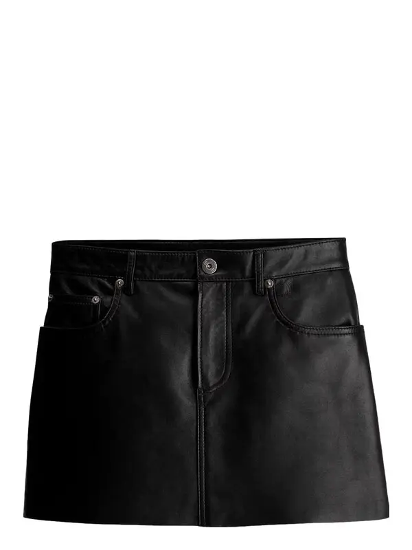 Dior Leather Miniskirt - Black