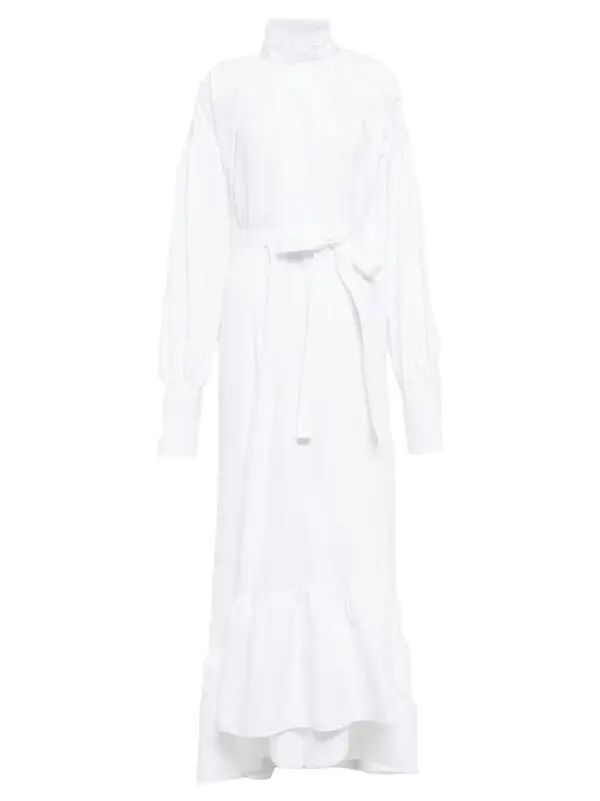 PATOU Belted Maxi Dress - White