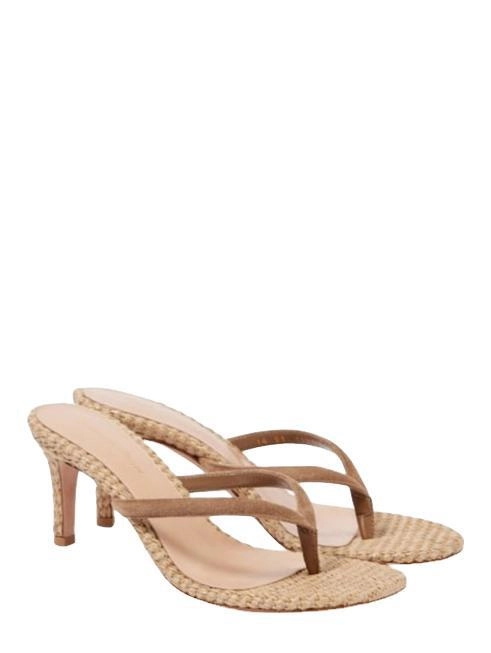 GIANVITO ROSSI High Heel Raffia Sandals - Nude