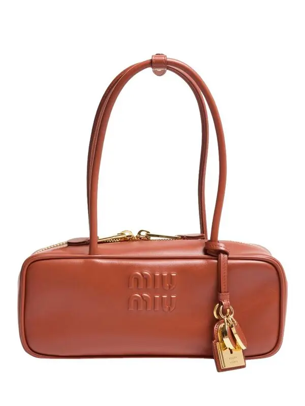 Miu Miu Arcadie Large Leather Bag - Brown