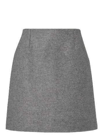 Carolina Herrera Mélange Virgin Wool Miniskirt - Gray