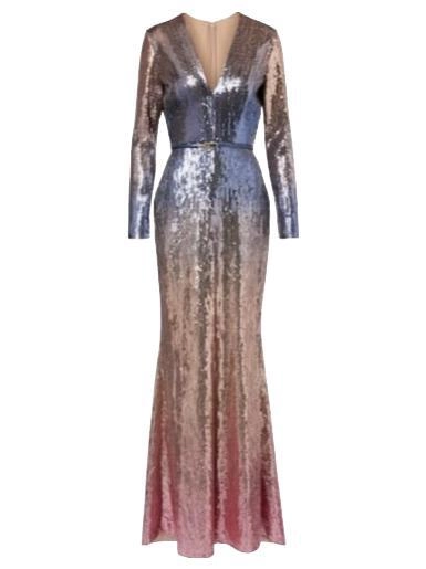 Elie Saab Ombré Sequined Gown - Multicolor