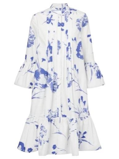 Erdem Floral Cotton Mini Dress - White