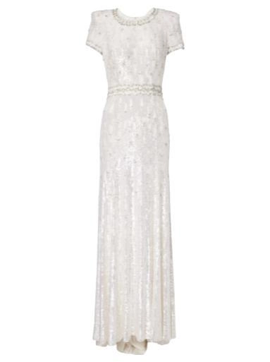 Jenny Packham Kira Embellished Gown - White