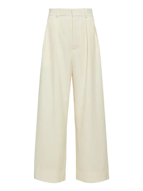 Wardrobe.NYC Low-rise Wide-leg Tailored Pants - White