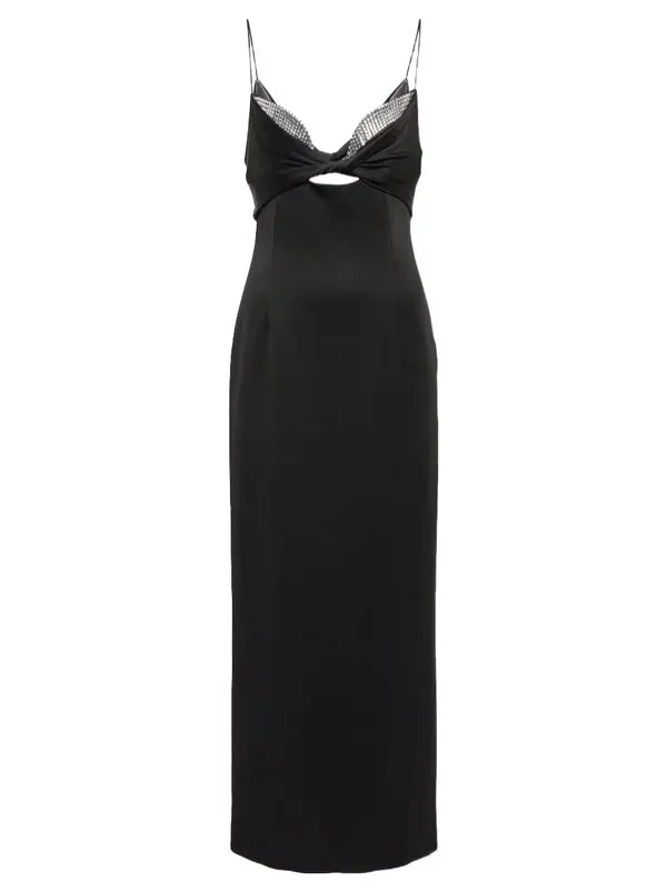 Galvan Crystal-embellished Maxi Dress - Black