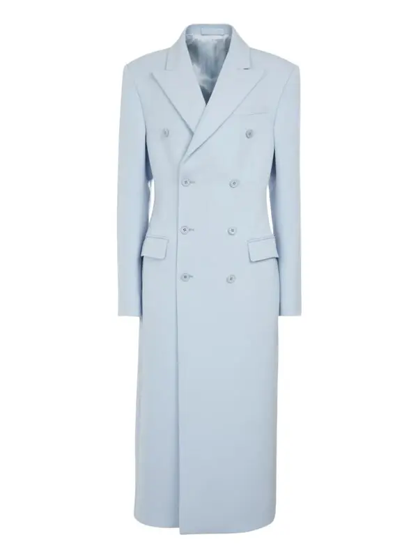 Wardrobe.NYC Double-breasted Coat With Notched Lapel - Blue