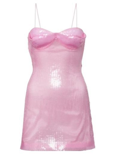 David Koma Sequined Mini Dress With Balconette Bodice - Pink