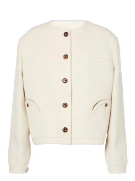 BLAZÉ MILANO Gliss Wool And Cashmere Blend Jacket - White