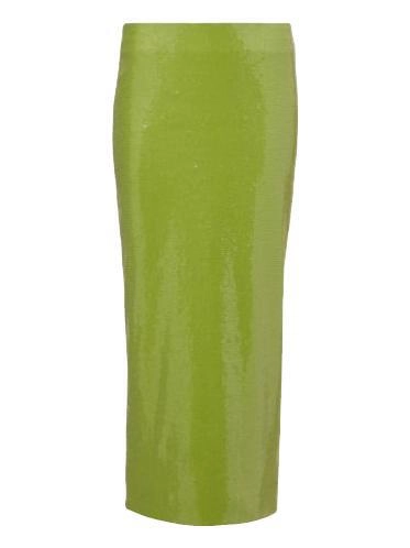 Oscar De La Renta Sequined Pencil Skirt - Green
