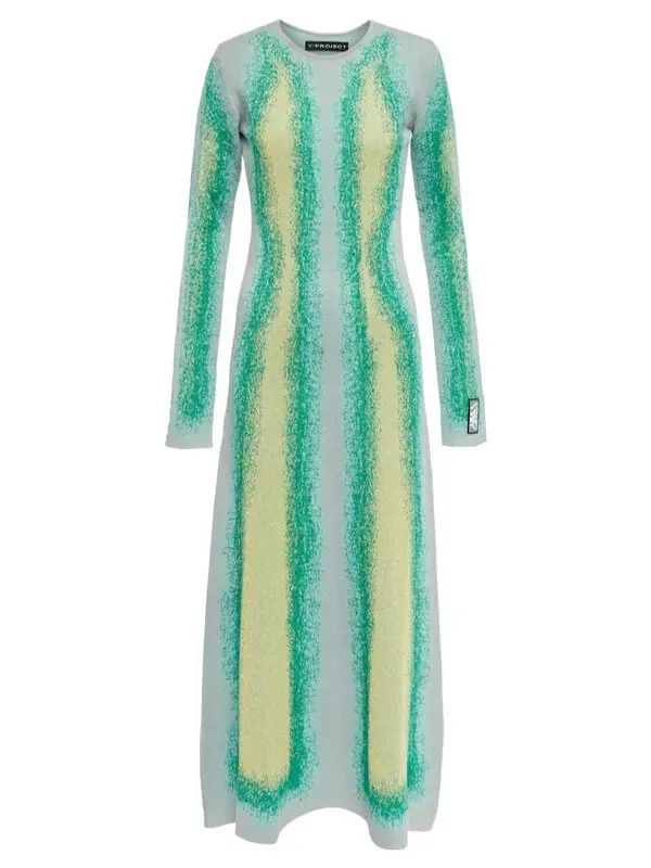 Y/project Gradient Knit Maxi Dress - Green
