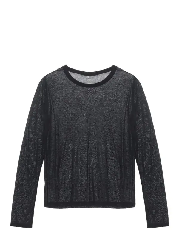 BASERANGE Crew Neck Long-sleeved T-shirt - Black