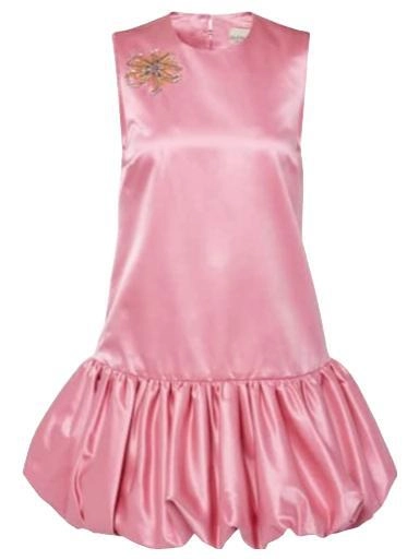 ALEMAIS Neptuna Embellished Satin Mini Dress - Pink