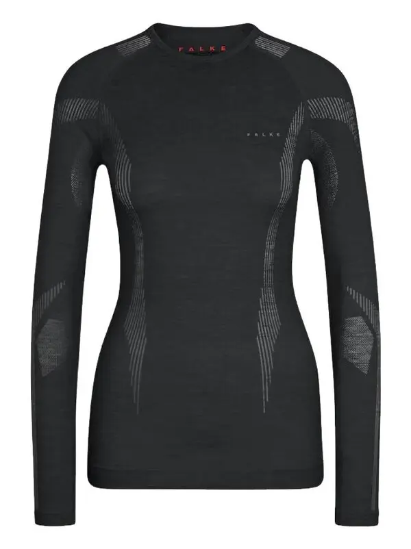 Falke Raglan Sleeve Thermal T-shirt - Black