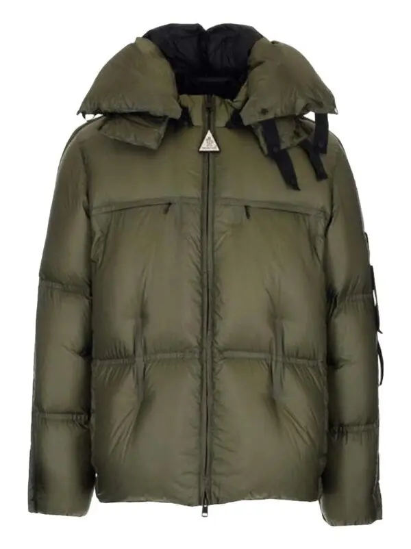 Moncler Two-tone Hooded Down Coat - Green