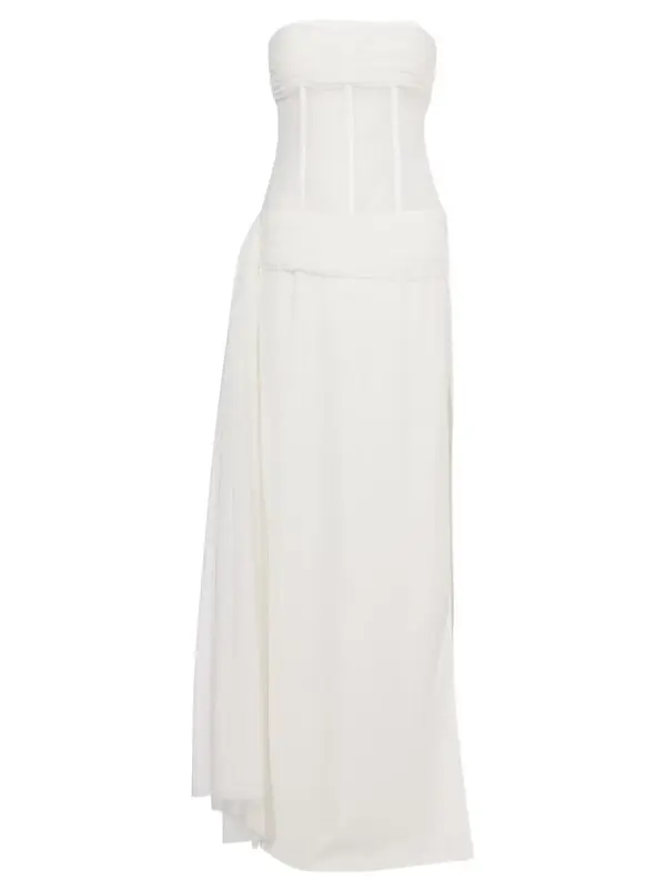 Christopher Esber Strapless Corset Dress - White